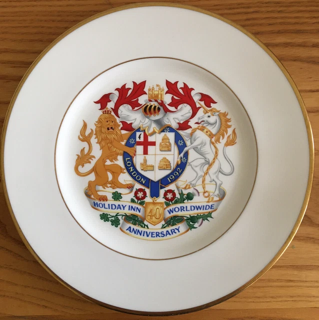 WEDGWOOD HOLIDAY INN 40th Anniversary Collectors Plate 1992 Bone China ...