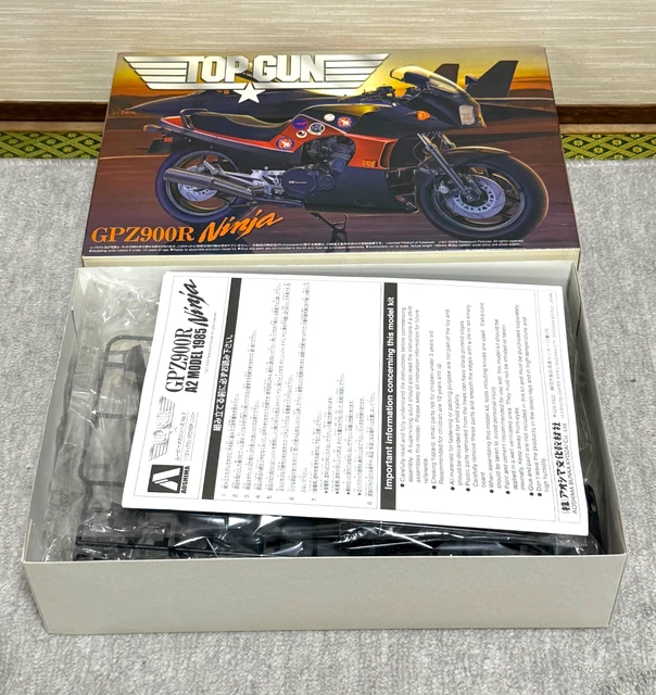 AOSHIMA 1/12 TOP Gun GPZ900R Ninja Movie Mecha No.7 Rare Model Kit NIB ...