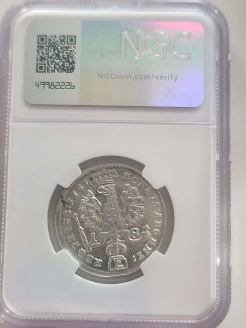SILVER COIN GERMANY Kingdom of Prussia 18 Groscher 1751 E, Frederick II ...