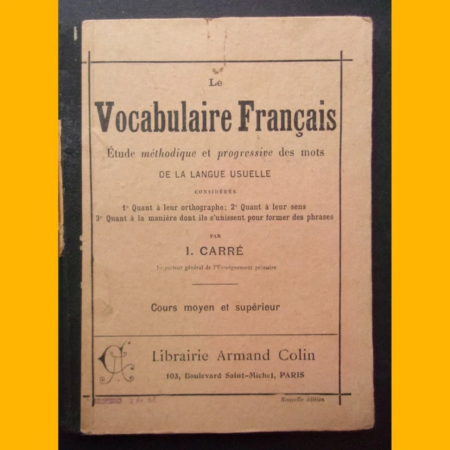LE VOCABULAIRE FRANÇAIS Étude méthodique & progressive des mots Cours ...