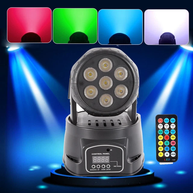 RGBW LED MOVING Head Lumière de scène mobile Stage Lighting DMX Party ...