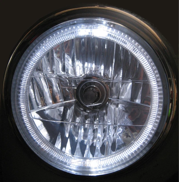 ANGEL EYE HEADLIGHTS for Land Rover Series 1 2 3 halogen RHD H4 round I ...