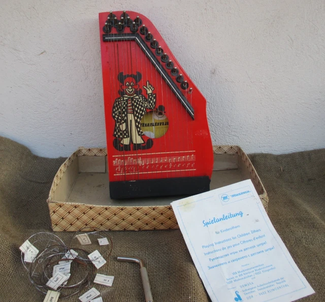 ORIGINAL DDR SPIELZEUG Zither optisch gut erhalten Ostalgie ...