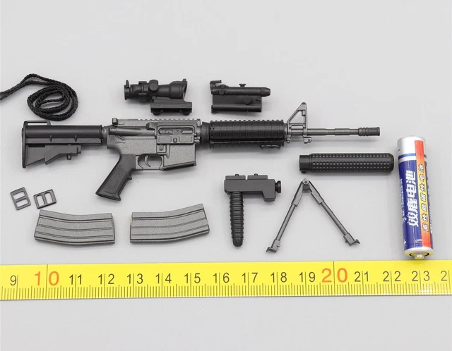 SOLDIER ACCESSORIES 1/6 Scale M4 SOP MOD Gun Model for 12'' Action ...