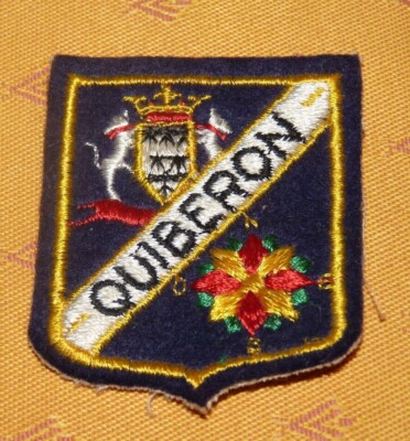 ANCIEN ÉCUSSON À coudre en feutre brodé blason de Trouville neuf Vintage patch EUR 4,00 ...