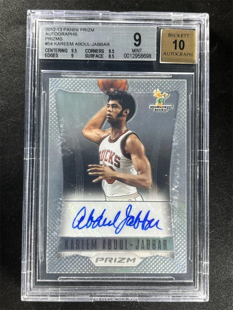 2012-13 PANINI PRIZM Kareem Abdul-Jabbar #54 Auto Bucks /25 BGS 9 COMME NEUF 10 AUTO EUR 5,06 ...