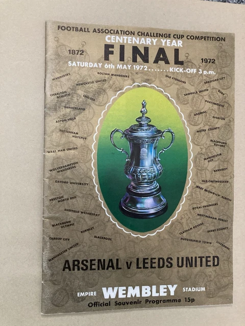 LEEDS V ARSENAL 1972 FA Cup Final Programme. £3.84 - PicClick UK