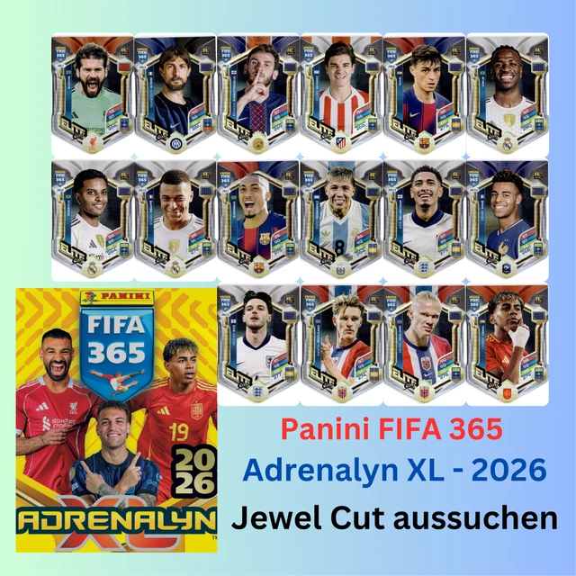 PANINI FIFA 365 Adrenalyn XL 2026 - 💎 Jewel Elite Cut (JWL) 💎 aussuchen EUR 4,99 - PicClick DE