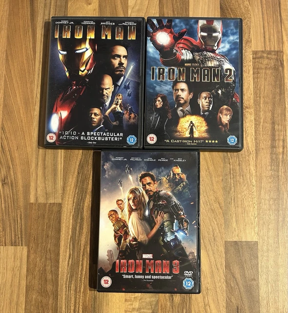 IRON MAN TRILOGY on DVD - 1,2 & 3 set. VGC. Robert Downey Jr. Marvel ...