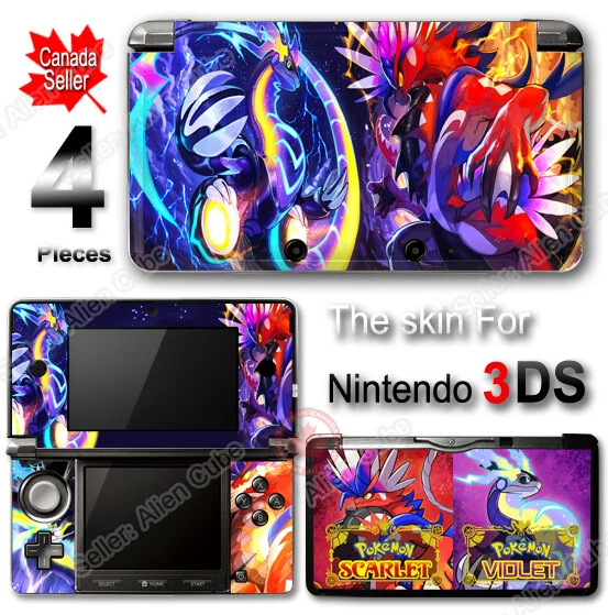 NINTENDO 3DS SKIN Pokemon Scarlet and Violet New Sticker Protective ...