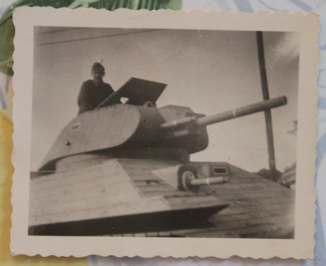 FOTO PANZERTURM PANZER 2wk rar prototyp Geschütz vintage BH EUR 34,99 ...