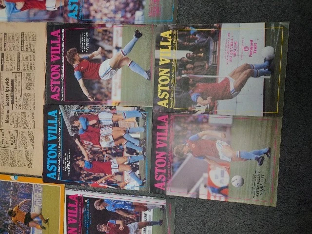 ASTON VILLA PROGRAMMES 1980/81 TITLE WINNING SEASON Incl Away Matches ...