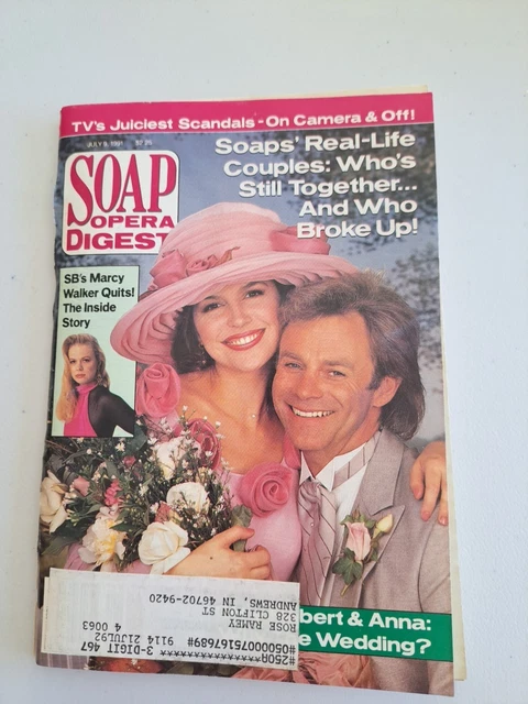 SOAP OPERA DIGEST July 9, 1991 With Address Label £5.94 - PicClick UK