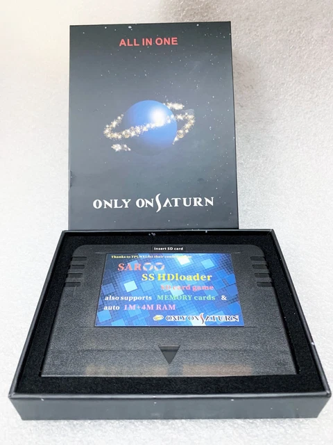 SEGA SATURN SAROO cartridge flash HD loader TF Everdrive SD Card Elite ...