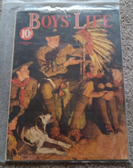 VINTAGE FEBRUARY 1936 ISSUE BOYS' LIFE BOY SCOUT MAGAZINE COVER Cub ...