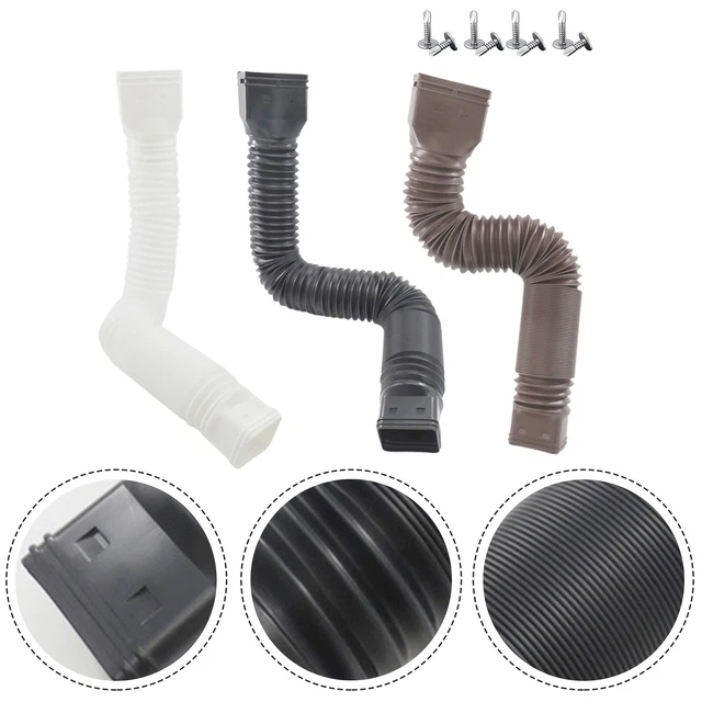 2PACK RAIN GUTTER Downspout Extensions-Flexible Drain Downspout ...