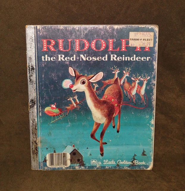 VINTAGE A LITTLE Golden Book Rudolph The Red-Nosed Reindeer Christmas ...