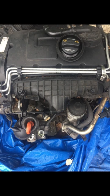 VW GOLF MK5 2.0 Gt Tdi 140 Bkd Complete Engine With Injectors Audi A3 C ...