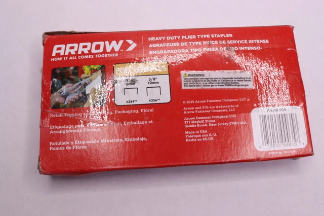 ARROW FASTENER EXTRA Heavy Duty Plier Type Stapler Silver P35 $25.27 ...