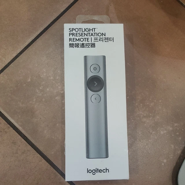 LOGITECH SPOTLIGHT WIRELESS Presentation Remote - Dark Grey R-R0011 910 ...