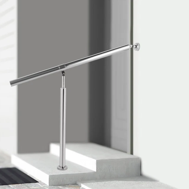 STAINLESS STEEL RAIL 3 Steps Indoor/Outdoor Stair Railing Step Handrail ...