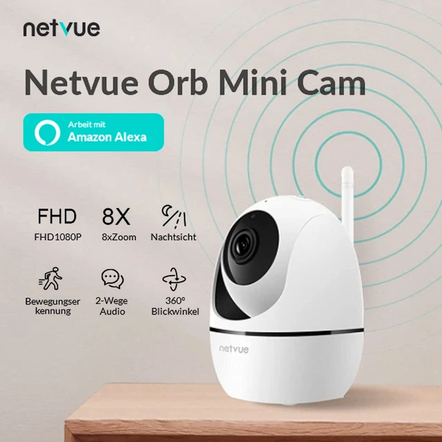NETVUE INDOOR SURVEILLANCE camera with motion detection and night ...