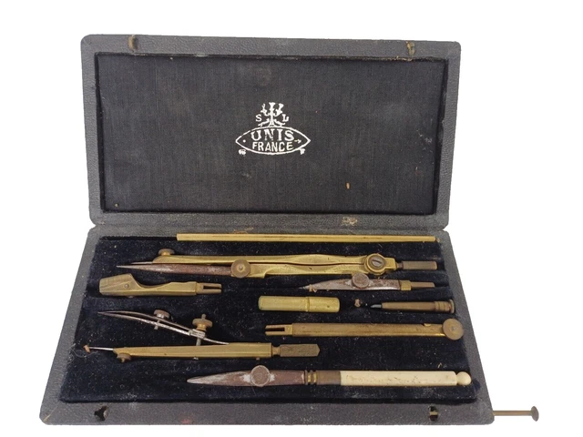 COMPAS ANCIEN DU XIXe Siècle UNIS France En Laiton Et Acier. DESSIN ...