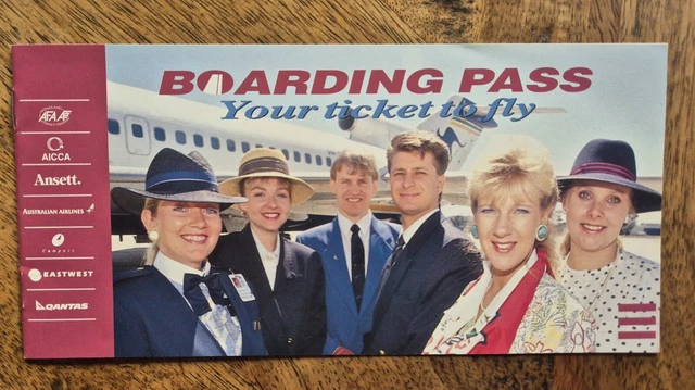 FLIGHT ATTENDANT CAREER Information Brochure 1990'S Qantas Ansett $12. ...