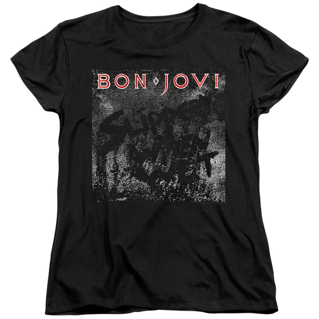 BON JOVI SLIPPERY When Wet Album Cover Womens T Shirt Offically ...