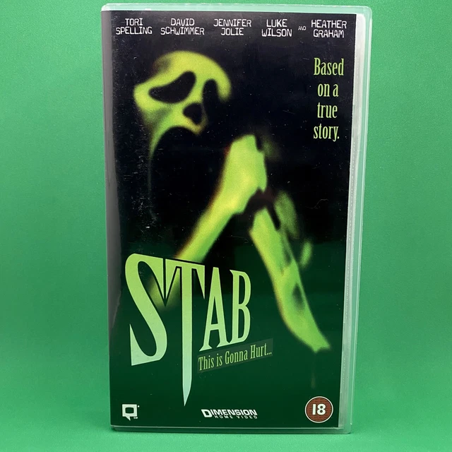 CUSTOM STAB VHS - Scream 2 - DISPLAY ONLY BLANK TAPE - Horror Prop ...