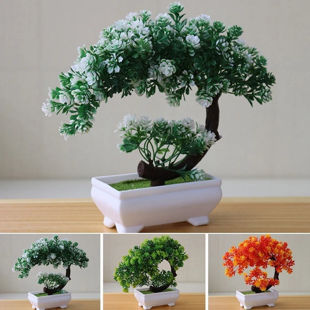 PLANTE ARTIFICIELLE FLEUR de bonsa? d'int rieur r aliste en pot pour d corat EUR 10,92 - PicClick FR