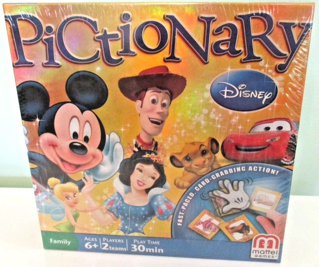 NEW, SEALED, DISNEY Pictionary Game, Family Board Game by Mattel, Ages ...