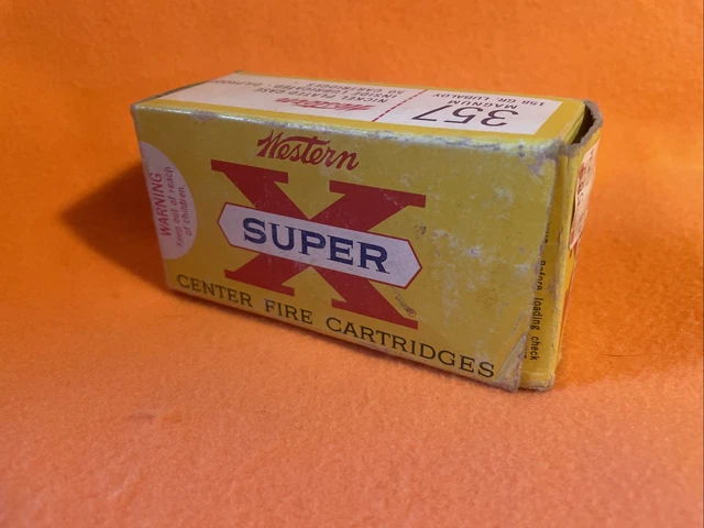 VINTAGE WESTERN 357 Magnum Empty Ammo Box Reloading Room Decorations $9 ...