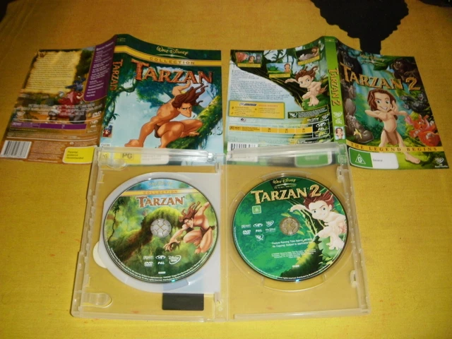 TARZAN 1 + TARZAN 2 = 2 DVD movies near NEW walt disney animated family ...