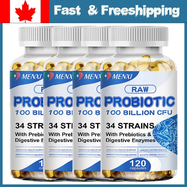100 BILLION PROBIOTICS CFU Potency Gut Health Probiotic Supplement 1-4 ...
