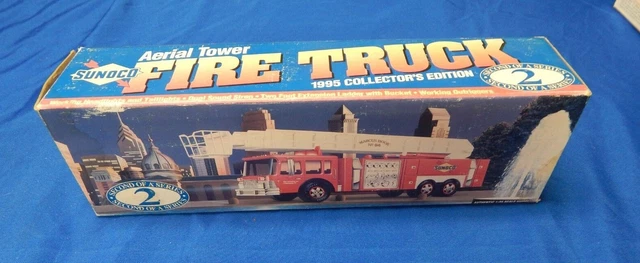 VINTAGE 1995 SUNOCO Aerial Tower Fire Truck Collectors Edition 1/35 ...