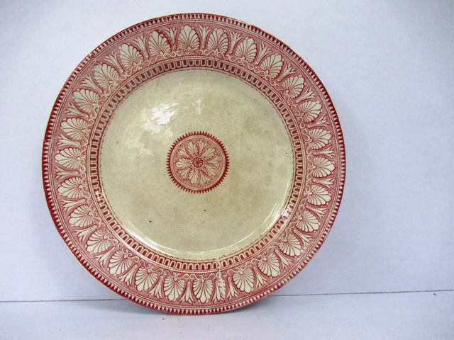 ASSIETTE À DÉCOR Transferware Antique Red, Motif Tancrede Honeysuckle ...