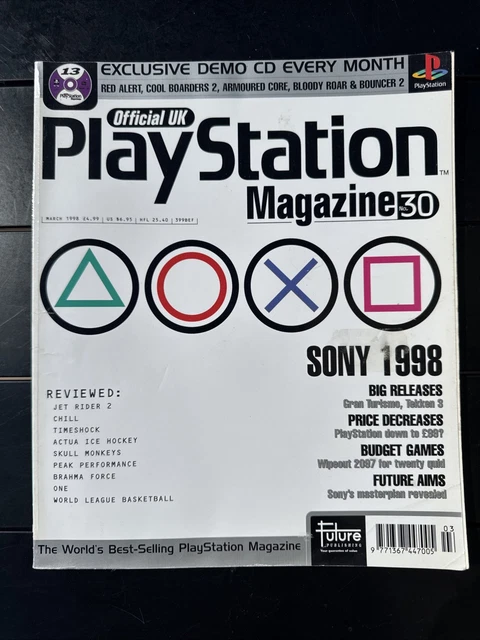 PLAYSTATION MAGAZINE - UK Official Issue 30 - March 1998 - Sony 1998 £7 ...