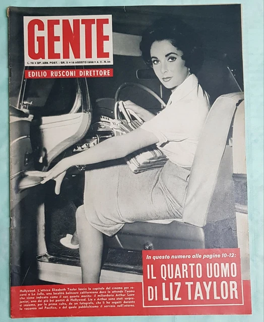 GENS MAGAZINE-1958-N.34-LIZ TAYLOR-SPORTING Montecarlo-Brazzi-Emma ...