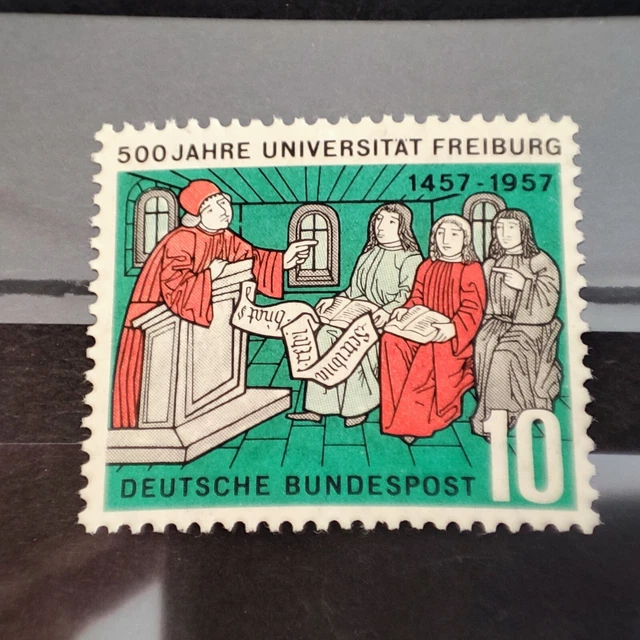 BUND 256 II Plattenfehler Bruch der Mauerlinie vor dem Kinn des ...