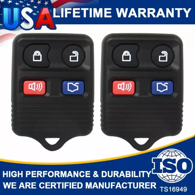 2 KEYLESS ENTRY Remote Control Car Key Fob Clicker Transmitter For Ford ... 2 KEYLESS ENTRY Remote Control Car Key Fob Clicker Transmitter For Ford ...