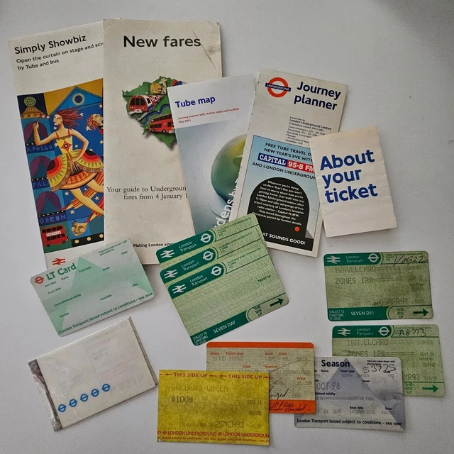 LONDON UNDERGROUND OLD Ticket Map Leaflet 1990's £25.00 - PicClick UK