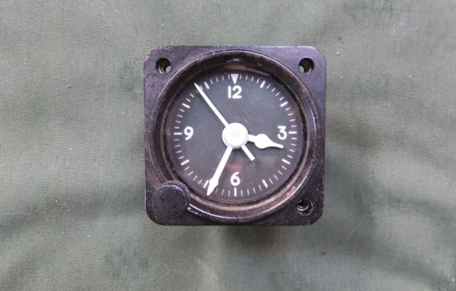 AIRCRAFT COCKPIT CLOCK -Panel-Filler, Non-Working Made From Orig RAF ...