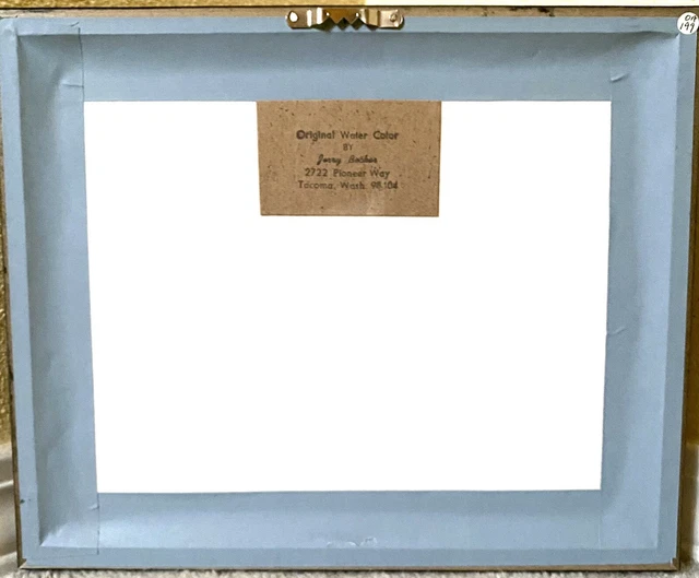 JERRY BECKER NORDWESTSZENE Aquarell Malerei Glas gerahmt 9x11 EUR 107 ...