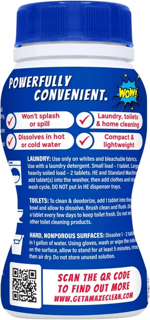 BLEACH TABLETS ULTRA Concentrated Bleach Tablets for Laundry and Home ...