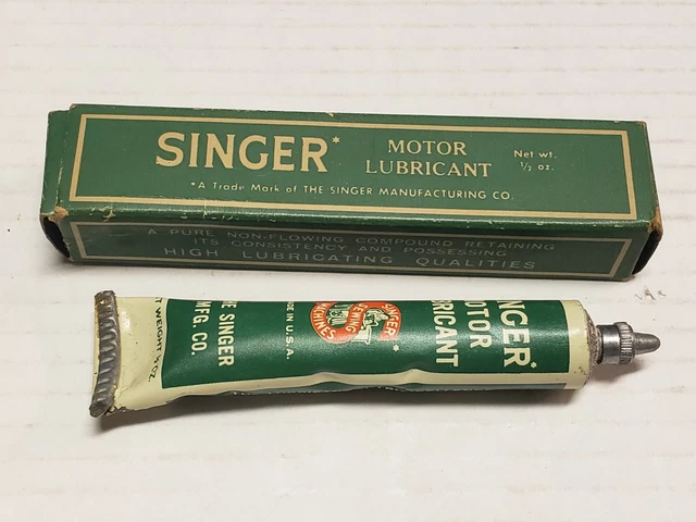 NOS VINTAGE 1952 Singer Sewing Machine Motor Lubricant - Full Tube ...