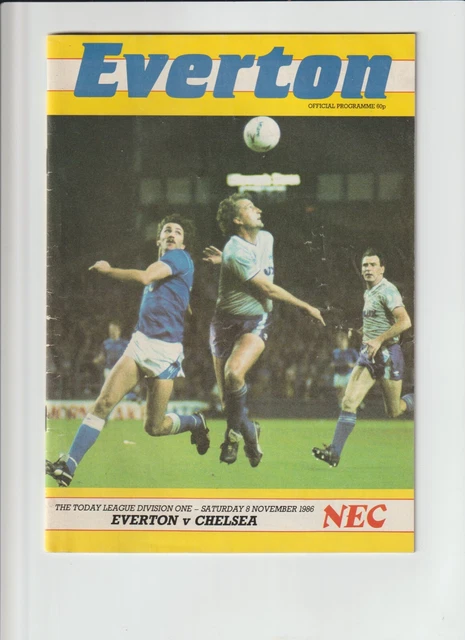 EVERTON V LIVERPOOL Cup final Programme 1986 Everton v Chelsea 1986. £ ...
