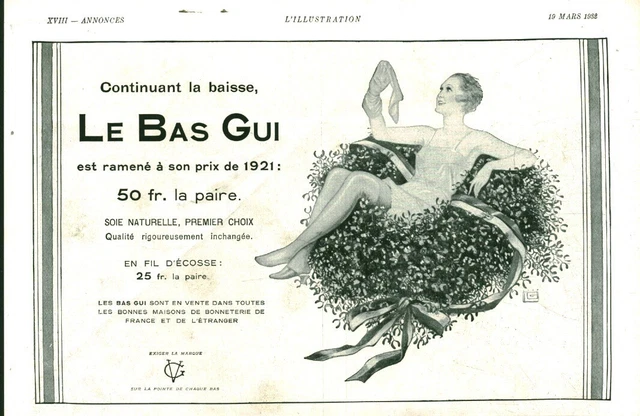 PUBLICITÉ ANCIENNE LE bas Gui 1932 issue de magazine EUR 7,50 - PicClick FR