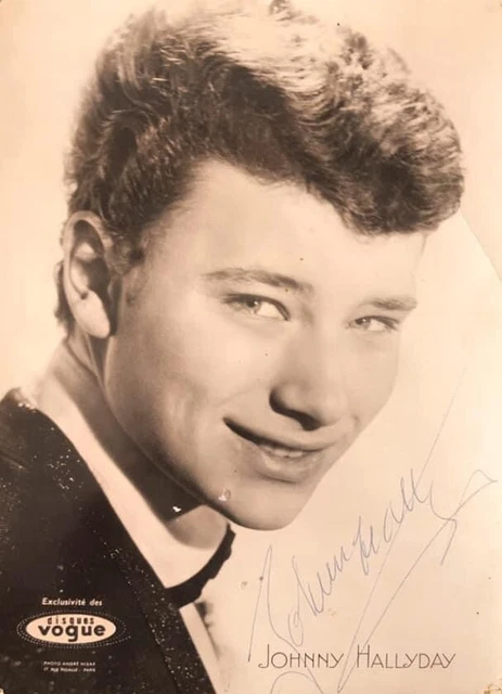 AUTOGRAPHE ORIGINAL DE Johnny Hallyday- Photo dédicacée - Dédicace ...