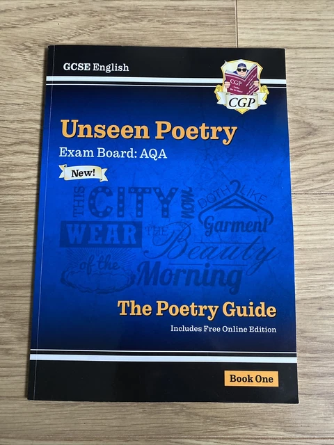NEW GCSE ENGLISH AQA Unseen Poetry Guide - Book 1 includes Online ...
